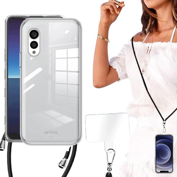 【商品名】　Arrows N F-51C ケース ショルダー クリア 透明 クリアケース ストラップ 肩掛け 首がけ 斜めがけ ストラップケース Arr 【商品説明】　・?y?f??z?F?e?@???T?C?Y??????I??K????...