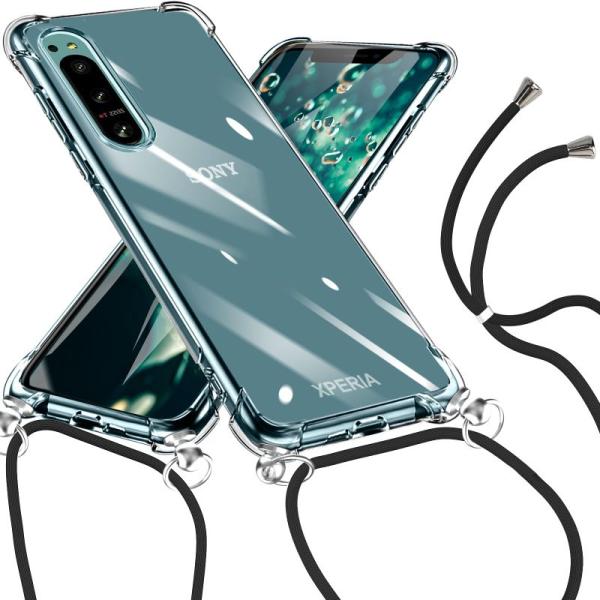 【商品名】　Xperia 5 ケース グラデーション色 SO-01M SOV41 901SO ケース 肩掛け 斜めかけ クリア TPU 耐衝撃 エクスペ 【商品説明】　・?y????@??z?FXperia 5 ????????A?@???...