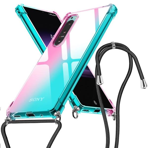 【商品名】　Xperia XP5 IV ケース TPU クリア 薄型 軽量シリコン グラデーション色 Xperia XP5 IV ケース ネック ストラ 【商品説明】　・?y?t?@?b?V?????f?U?C???z?????￥??X?g...