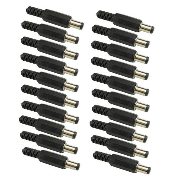 【商品名】　KKHMF 20個 黒いプラスチックのカバー2.1x5.5mm オスDC電源プラグジャックコネクタ 【商品説明】　・?J???[?F?u???b?N?A?V???o?[?g?[??・?V???t?g??????F20?~????...