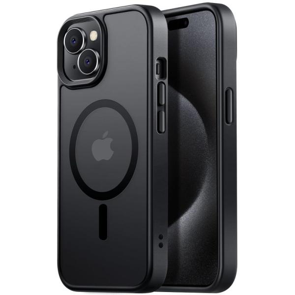 【商品名】　米軍規格・MagSafe対応Gtsoho iPhone 15 ケース 用 ケース 半透明 マグネット搭載 ワイヤレス充電 耐衝撃 耐久性 全 【商品説明】　・?A?C?z??15??????]??????????v?B?t???...