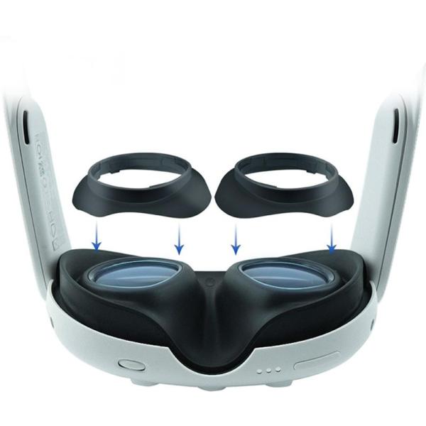 【商品名】　LICHIFIT VRレンズプロテクター?Meta Quest 3対応 2in1 レンズフレーム/眼鏡スペーサー 眼鏡がVRレンズに傷つくの 【商品説明】　・R&amp;L?}?[?N??f???????m????t??????...
