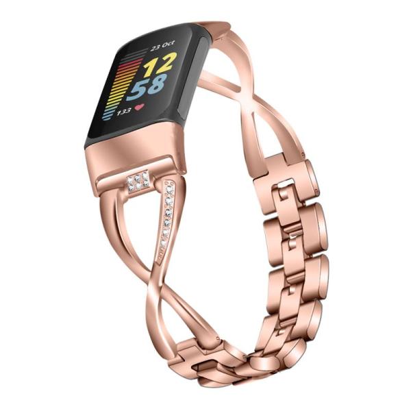 【商品名】　For Fitbit Charge ６用バンド 金属製バンド おしゃれバンド 艶やか ダイヤモンドキラキラ交換ベルト レディースバンド (ロ 【商品説明】　 【サイズ】　高さ : 2.00 cm　横幅 : 6.00 cm　奥行 ...