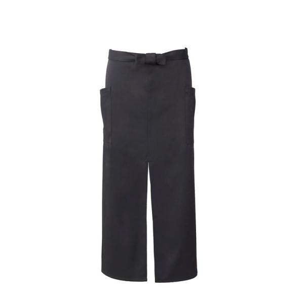 【商品名】　興栄繊商 腰下ロングエプロン 男女兼用 日本製 ロングスリット入り ロングエプロン 丈85? 撥水 制電 ET550W ダークグレー F 【商品説明】　・サイズ : 丈85cm×巾101cm、腰紐長 : 270ｃｍ・ポケット :...