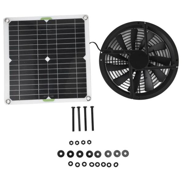 【商品名】　ソーラー排気ファン 太陽光パネル付き 省エネ 換気扇 100W 換気扇 【商品説明】　・【ソーラー式】太陽が太陽電池パネルを直接照らしているとき、ファンは3000rpmに達することができます。太陽が弱いときは、ファンの動作が遅く...