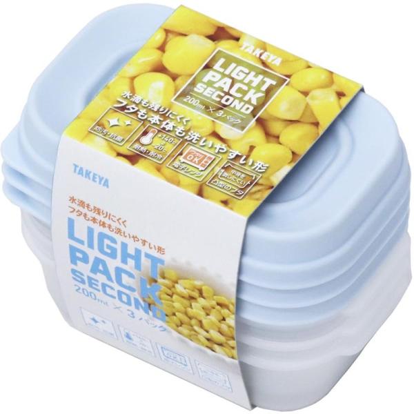 【商品名】　タケヤ化学工業 ライトパック セカンド 200-3P ライトブルー 200ml 3個セット 【商品説明】　・?T?C?Y(??):1??/115?~70?~51mm?A?e??:200ml・?f??E???:?{??E?t?^/...