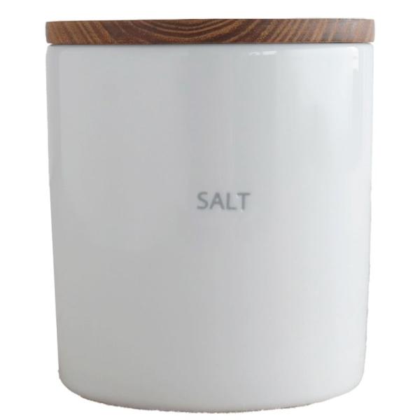 【商品名】　LOLO | 保存容器 | SALT | キャニスター | 日本製 | 陶器 | 磁器 | チーク | 蓋つき | 【商品説明】　・SALT・?V???R?????????????????x??????????????V?N??...