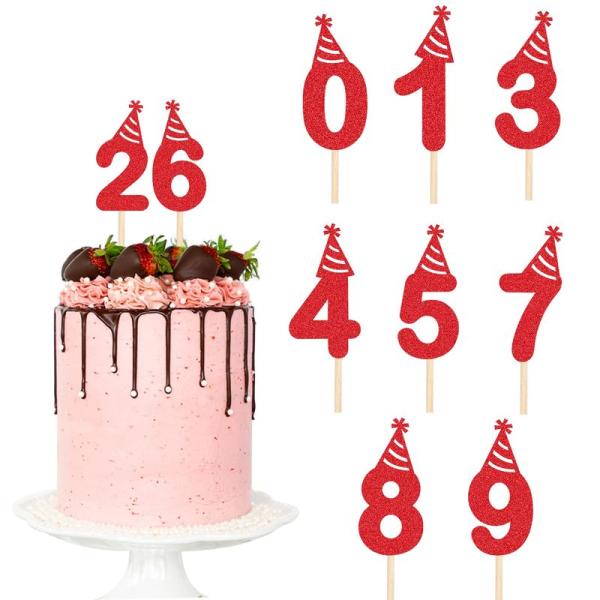 【商品名】　WishFirst ケーキトッパー キラキラ 番号0-9 カップケーキ お誕生日 パーティーの装飾 結婚記念日 ハッピーバースデー 10個  【商品説明】　・?J?b?v?P?[?L????}????????Y???A?????...