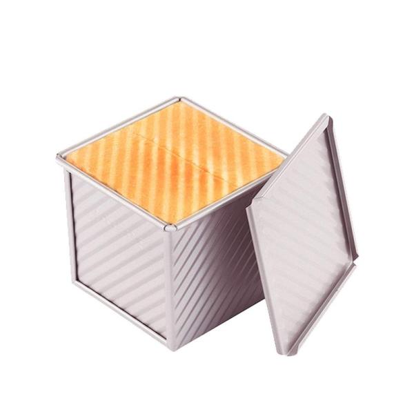 【商品名】　CHEFMADE 食パン 型 パン型 フタ付き パン焼 粘りにくい食パン型 (S-11.5×11.4×10CM 波紋型） 【商品説明】　・?u?g???????v ?g?[?X?g?{?b?N?X ?^??V?????p???S...