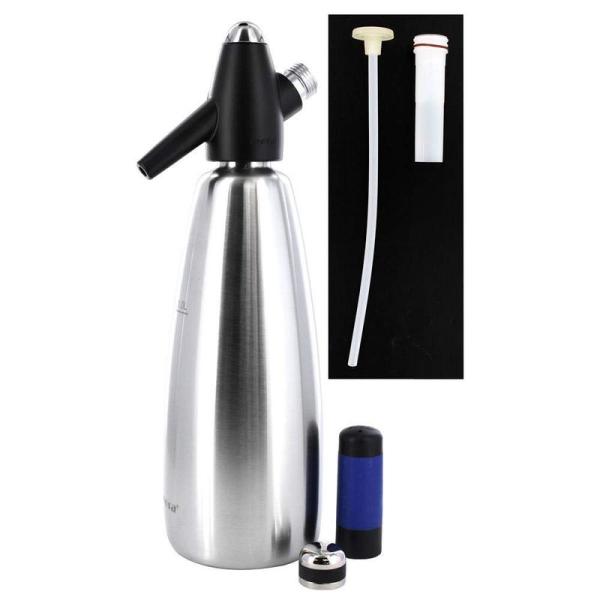 【商品名】　モサ ソーダサイホン 1.0L シルバー SSF3-05 【商品説明】　・?H???J?E???^?[??u??????h?????????????f?U?C????X?e?????X?{?g????v?B・?K?X?J?[?g...