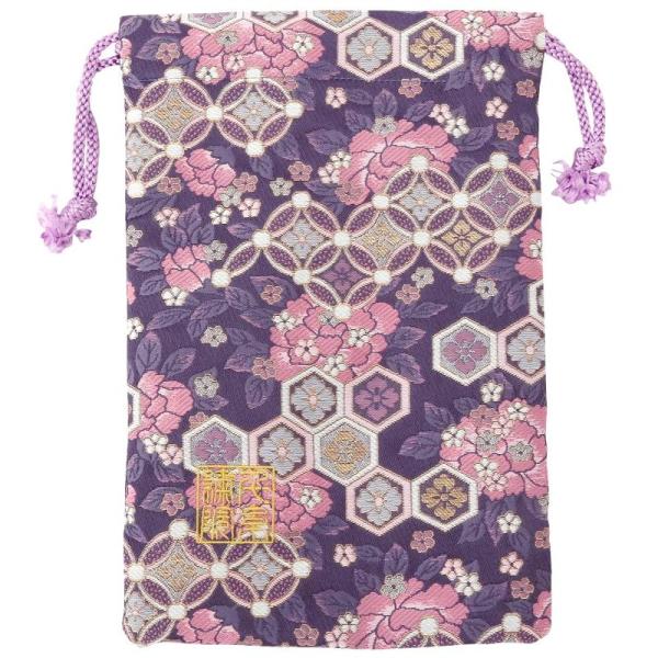 【商品名】　千糸繍院 西陣織 金襴 巾着袋（裏地付き） 花紋牡丹 中サイズ 【商品説明】　・?O?????????X???S??????h?J???{???????A?E?l??1??1?????J??d?グ???????B・?T?C?Y?...