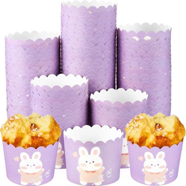 【商品名】　マフィンカップ ラビット マフィン型 100枚 ウサギ カップケーキ 型 紙カップ 容器 かわいい 耐熱 使い捨て パーティー用品 卯年 兎 【商品説明】　・???y?g?p????z?J?b?v?P?[?L?^???g????...