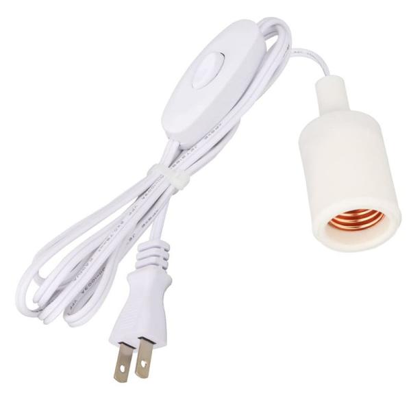 【商品名】　Zevnico コード付きソケット 電球ソケット コード長3m コンセント E26口金 ホワイト ペンダントライト スイッチ付き 専用 LE 【商品説明】　・?y?R?[?h?????&amp;?X?C?b?`?z?￥?P?b?...