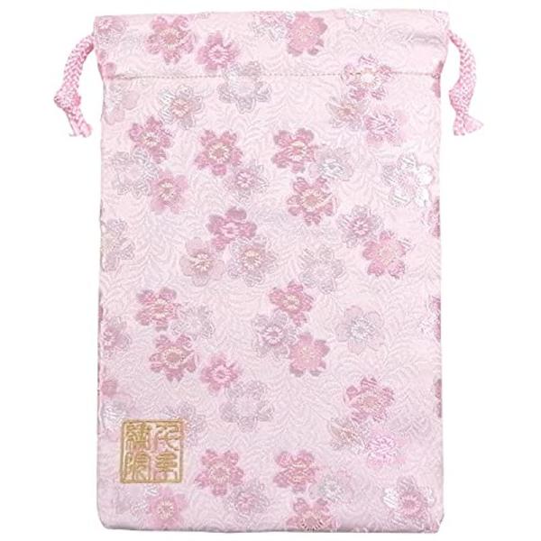 【商品名】　千糸繍院 西陣織 金襴 巾着袋（裏地付き） 白桃桜 中サイズ 【商品説明】　・?O?????????X???S??????h?J???{???????A?E?l??1??1?????J??d?グ???????B・?T?C?Y?F...