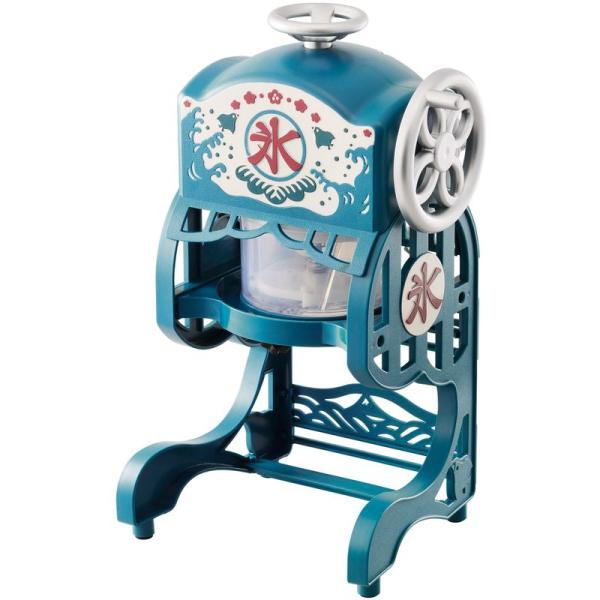 【商品名】　ドウシシャ 電動 かき氷 機 本格ふわふわ 氷かき器 ブルー 2017年 モデル DCSP-1751 【商品説明】　・付属品:専用製氷カップ2個付き・商品サイズ:(約)230×190×380mm・方式:ワンタッチ電動式、バネで氷...