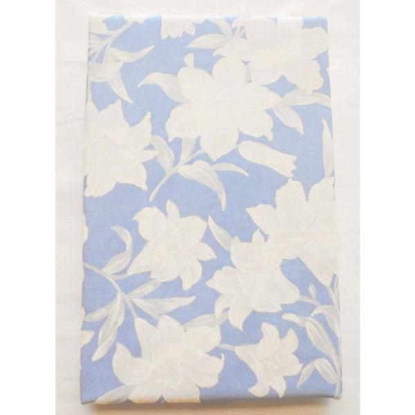 【商品名】　120本ガーゼ使用 大判毛布カバー シングルサイズ 花柄 日本製（ブルー） 【商品説明】　・120?{?K?[?[???A?P?????C???`?i?^?e???R25.4?????j??118?{??????g?p?????...
