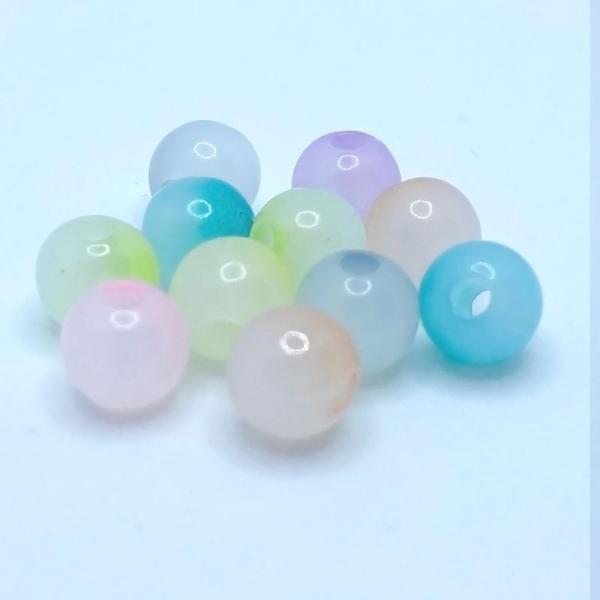 【商品名】　Shop Azalea(ショップ アザリア) アクリルビーズ グラデーションカラー ミックス 8mm 100粒 【商品説明】　・?y?`?z???? ?y?T?C?Y?z??8mm ??2mm・?y????z??100??・??...