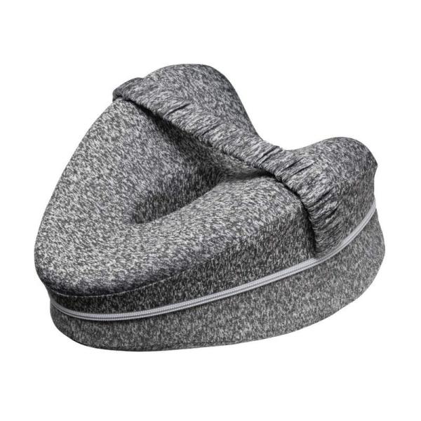 【商品名】　横向き膝枕 Side Sleeper Pillow 圧力分散 カバー洗濯可能 着脱可能 ストラップ付き 通気性 足に沿ったカーブ形状 グレー 【商品説明】　・?J?o?[??`???b?N????E??￥?????A??????...