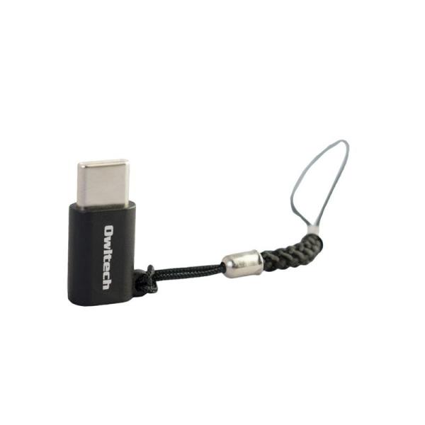 【商品名】　オウルテック USB Type-C 変換アダプタ ストラップ付 microUSB-TypeC USB2.0 ブラック OWL-ADCMFS- 【商品説明】　・microUSBを簡単変換できるUSB Type-C変換アダプタ・急速...