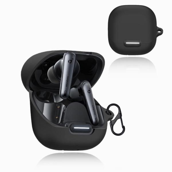 【商品名】　For Anker カバー Ubefuu Soundcore Liberty 4 NC 用 ケース カラビナ付き 柔らかい シリコン製 軽量 【商品説明】　・【ポータブル】カラビナ付き、紛失防止することができます。在宅、旅行、出...