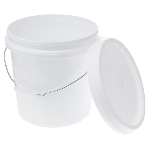 【商品名】　OUNONA バケツ 洗車バケツ 蓋付きバケツ 密封バケツ プラスチック 10L 小型 厚手 大容量 1個 取っ手付き 家庭用 ホワイト 持 【商品説明】　・-このプラスチックバケツは慎重に選ばれたプラスチック材料で作られており...