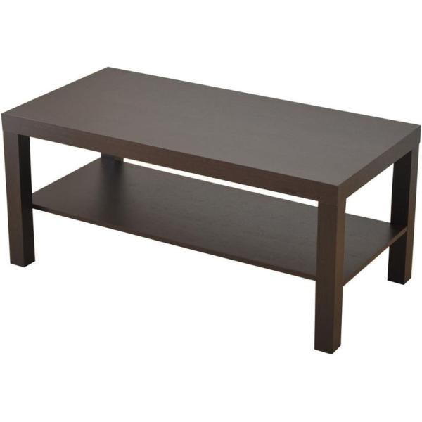 【商品名】　山善 ローテーブル (棚付き) 頑丈だけど軽量 幅90×奥行45×高さ40cm センターテーブル コーヒーテーブル ダークブラウン TCT- 【商品説明】　・天板厚み:45mm・床から棚板までの高さ:14cm・本体サイズ:幅90...