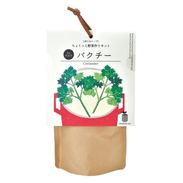 【商品名】　聖新陶芸 家庭菜園 簡単 栽培キット パクチー 室内 香草 野菜 栽培セット 約12×6cm 育てるスープ 母の日 プレゼント 誕生日 GD 【商品説明】　・いつでも採れたての香りと彩りが楽しめます・セット内容:ペーパーバッグ(...