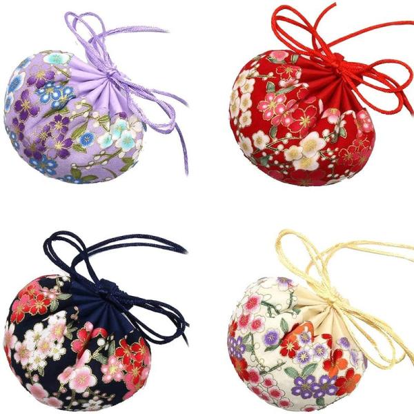 【商品名】　巾着袋 香袋 匂い袋用 4個 ジュエリーポーチ 和風 匂い袋 ギフトバッグ 収納袋 小物入れ 【商品説明】　・サイズ：展開時13x8cm。　　使用時：9x8cm。・匂い袋／香り袋作り用にお勧め、綺麗で友達へのプレゼントに最適。・...