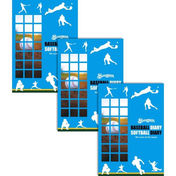 【商品名】　ベースマン BM（A）野球ノート 3冊セット（学童 小学校高学年 中学生用） 【商品説明】　・3冊セット・サイズ：B5サイズ・練習と試合の記録・野球の目標達成のための9マスチャート・野球ノート(学童・高学年・中学生向け) 【サイ...