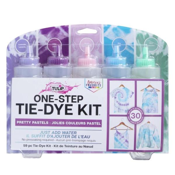 【商品名】　Tulip One-Step Tie-Dye Kit チューリップワンステップタイダイキット 5色キット かわいいパステル DIY 絞り染め 【商品説明】　・キットにはプラスチック手袋8本（4組）、ゴムバンド40本（10セット4...