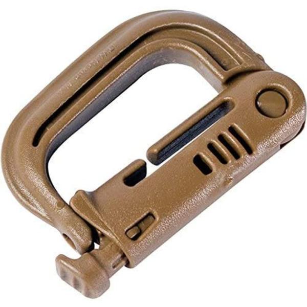 【商品名】　ITW Nexus Grimloc グリムロック カラビナ 4個セット (COYOTE BROWN) 【商品説明】　 【サイズ】　高さ : 2.10 cm　横幅 : 7.90 cm　奥行 : 8.90 cm　重量 : 40.0 ...
