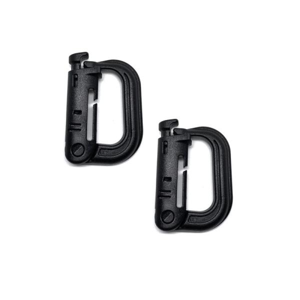 【商品名】　wumio グリムロック 黒 2個セット MOLLE ウェビング ザック 取り付け Dリング 小物 引っ掛け GRIMLOC モール システ 【商品説明】　・2個セット・JAN：4589635178651・サイズ：高さ5.2cm...