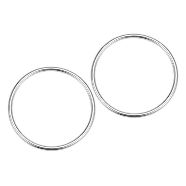 【商品名】　METALLIXITY メタルOリングバックル 50 mm内径 3 mm厚さ 2個 溶接亜鉛合金 丸リング クラフト DIY バッグ ハンド 【商品説明】　 【サイズ】　高さ : 1.50 cm　横幅 : 6.00 cm　奥行 ...