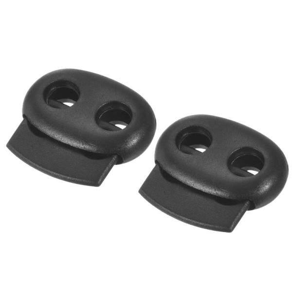 【商品名】　METALLIXITY コードロックストッパーエンド 6個 プラスチック ダブルホール ストッパーばねトグルファスナー 巾着 衣類 靴ひも  【商品説明】　 【サイズ】　高さ : 1.50 cm　横幅 : 6.00 cm　奥行 ...