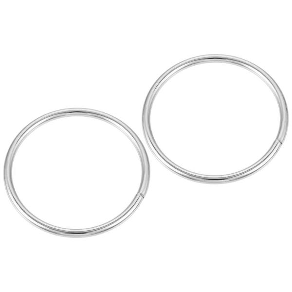 【商品名】　METALLIXITY メタルOリングバックル 50 x 3.5 mm 2個 非溶接 丸リング 手芸 DIY バッグ ハンドバッグ ベルト用 【商品説明】　 【サイズ】　高さ : 1.40 cm　横幅 : 6.20 cm　奥行 ...