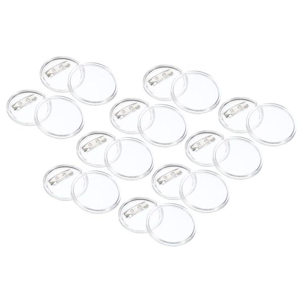 【商品名】　PATIKIL 36.57mmアクリルボタンピンバッジ ピンベース クリアカバー メタル製 10個ラウンドピン ブランクボタンバッジキット  【商品説明】　 【サイズ】　高さ : 1.90 cm　横幅 : 10.00 cm　奥行...