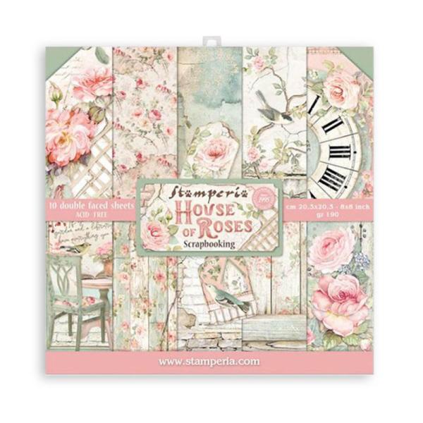 【商品名】　Stamperia Double-Sided Paper Pad 8"X8" 10/Pkg-House Of Roses, 10 Desig 【商品説明】　・あなたのスクラップブック、カードなどに最適なスタート！ このパッケージ...