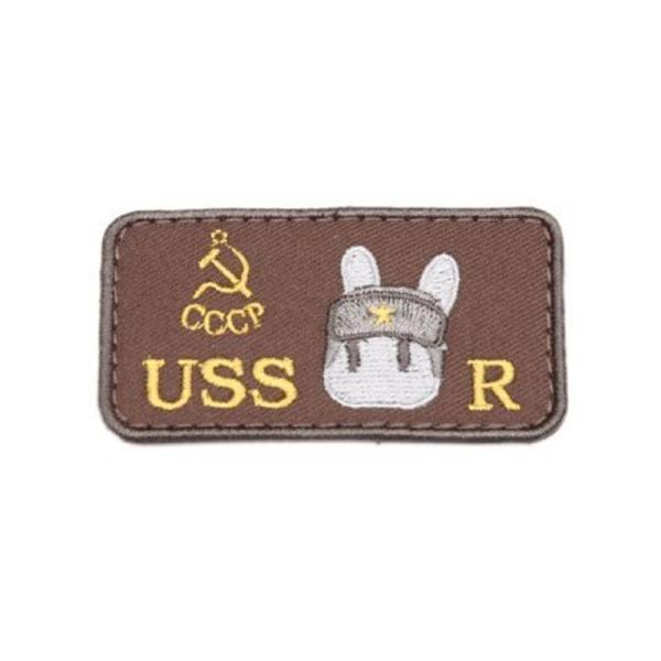【商品名】　明日香縫製 USSR うさぎ パッチ ブラウン 【商品説明】　 【サイズ】　高さ : 0.60 cm　横幅 : 4.30 cm　奥行 : 7.40 cm　重量 : 0.0 g　※梱包時のサイズとなります。商品自体のサイズではござ...