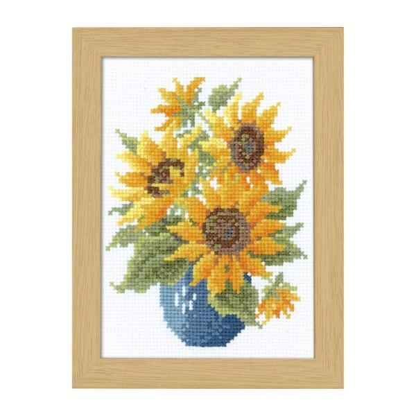 【商品名】　オリムパス製絲(Olympus Thred) 12ヶ月の花フレーム 8月サンフラワー 額外径:約15×20cm OLY-K7514 【商品説明】　・<b>本体サイズ :</b>額外径:約15×20cm 額...