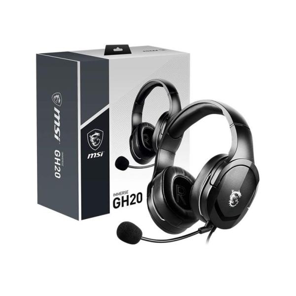 【商品名】　MSI Immerse GH20 ゲーミングヘッドセット 軽量 SP981 【商品説明】　・245gの軽量設計・3.5mmステレオミニプラグとY字型延長ケーブルを採用・マイクのミュートや音量調整可能なインラインコントローラを装備...