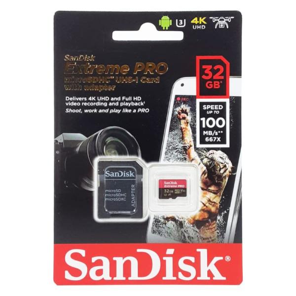 【商品名】　32GB SanDisk サンディスク Extreme Pro microSDHCカード UHS-I U3 V30対応 633倍速 R:95 【商品説明】　・速 【サイズ】　高さ : 0.76 cm　横幅 : 10.16 cm　...