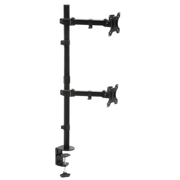 【商品名】　ARCHISS 液晶ディスプレイアーム ロングポールタイプ ポールの長さ 880mm 縦並び2アーム AS-MABH03 【商品説明】　・【クランプ・グロメットの2つの固定方式に対応】しっかりと挟み込むクランプ方式と、穴を利用し...