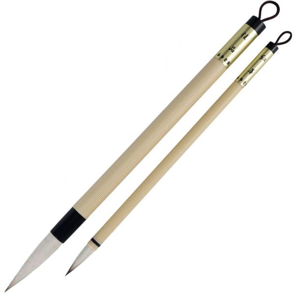 【商品名】　書道 筆 大筆 小筆 2本セット 初心者向き 習字 毛筆 楷書 小学生 中学生 書道用品 【商品説明】　・※書道筆の筆セット 二本組は。・※用途：「太筆3号」半紙二文字~六文字/楷書、「細筆7号」学童書道の細字連取/名前書き。・...
