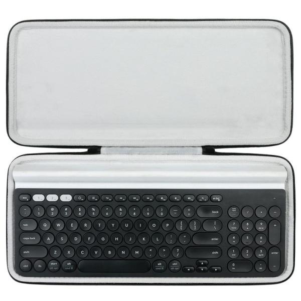 【商品名】　Khanka 収納ケース 互換品 Logicool ロジクール ワイヤレスキーボード K780（ケースのみ） ブラック 【商品説明】　・ロジクール ワイヤレスキーボード K780 Bluetooth Unifying ワイヤレス...