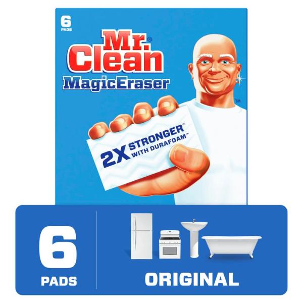 【商品名】　Mr. Clean Magic Eraser Original, 6 Count xx2 【商品説明】　・非研磨剤 【サイズ】　高さ : 6.31 cm　横幅 : 14.00 cm　奥行 : 19.49 cm　重量 : 50.0...