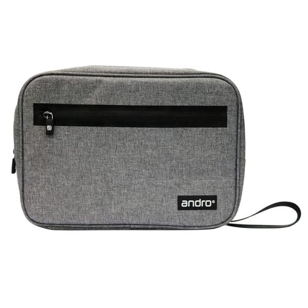 【商品名】　andro(アンドロ) 卓球 ラケットケース アンドロ SQケース II グレー×ブラック サイズ/31x22x5.5cm 412058 【商品説明】　・サイズ:31×22×5.5ｃｍ・原産国:中国・対象:男女兼用・特長:ラケッ...