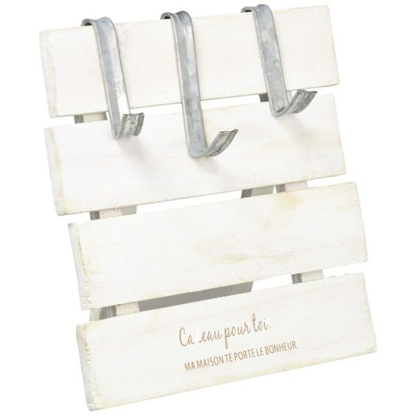 【商品名】　PASEO 木製リーススタンド ホワイト WF-36WH 約19×10×21cm 【商品説明】　・フック3個付き 【サイズ】　高さ : 2.54 cm　横幅 : 18.80 cm　奥行 : 20.83 cm　重量 : 220.0...