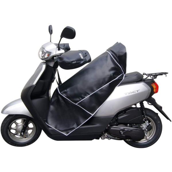 【商品名】　SANADA(サナダ) スクーター用レッグカバー(ヒザあて) ブラック 防寒・防風・防塵 REG-S-B 【商品説明】　・カラー : ブラック・パッケージ重量: 0.84 kg・日本製・素材 : 本体/ビニールレザー、縁取/ナイ...