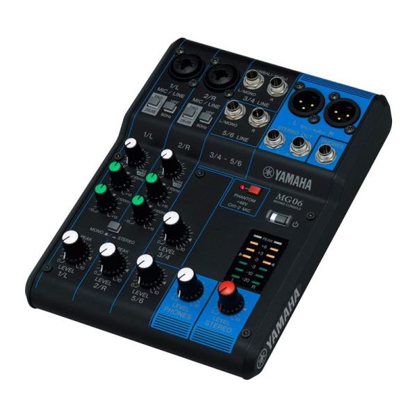 【商品名】　ヤマハ YAMAHA 6チャンネルミキシングコンソール MG06 最最大2 Mic / 6 Line入力 マイクプリアンプ「D-PRE」搭載 【商品説明】　・+48V Phantom Power・1 Stem Obus・Equi...