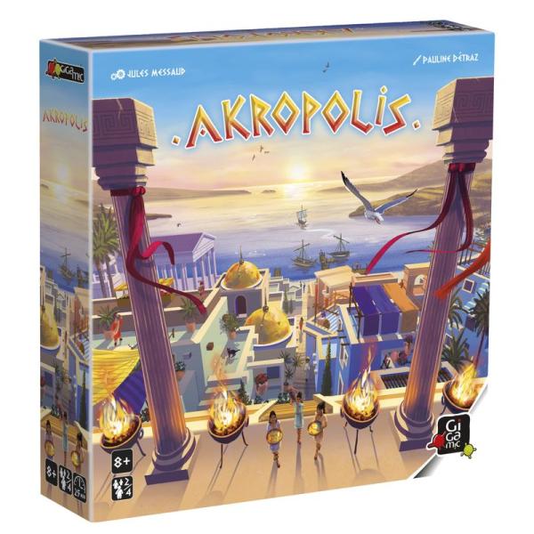 【商品名】　ギガミック(Gigamic) Akropolis | ティーンと大人のための戦略ゲーム | 対象年齢8歳以上 | 2~4人 | 30分 【商品説明】　・3Dタイルレイイングゲーム: 60枚以上のタイルを配置して積み重ねることで、...
